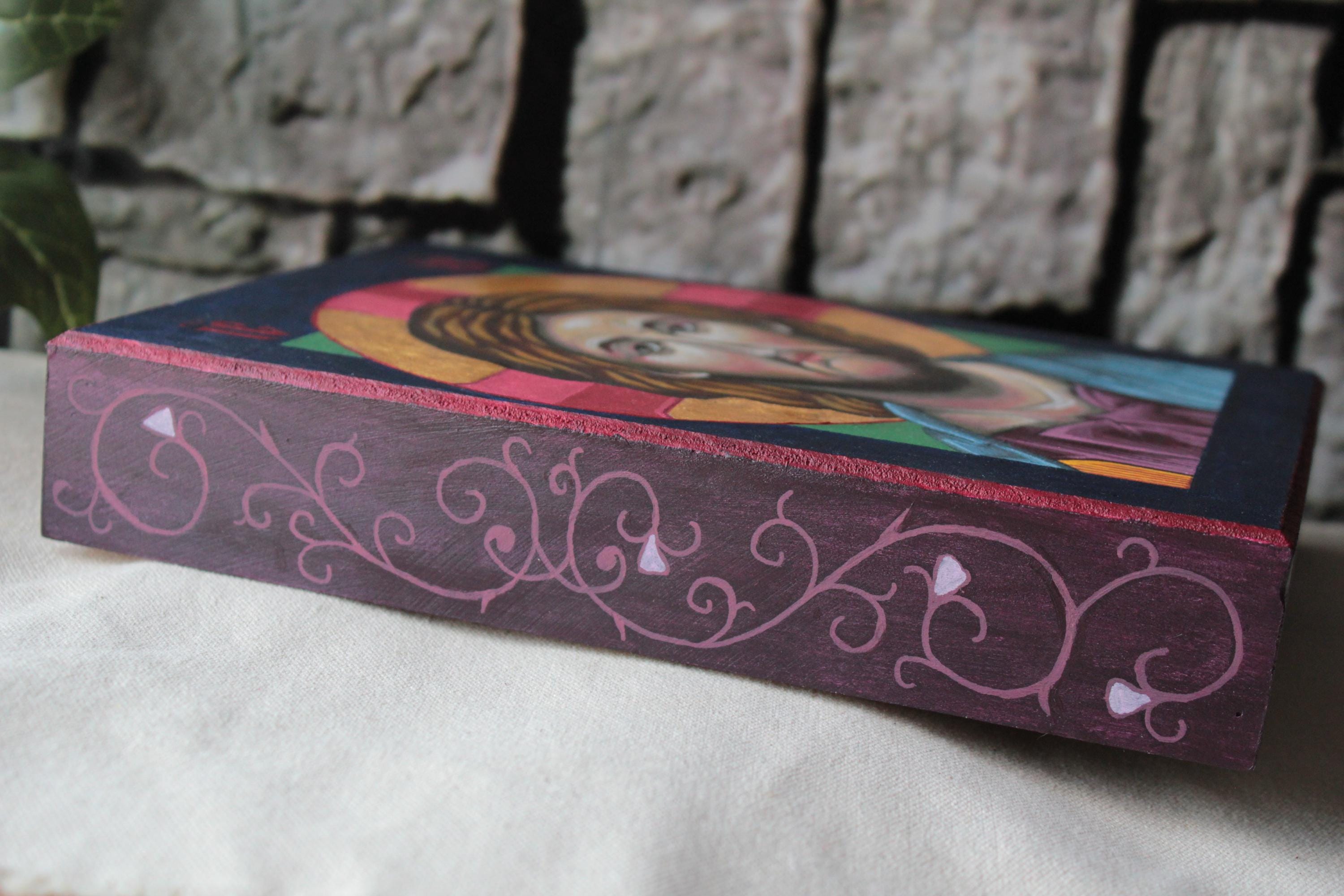 Hand Painted Icon of Jesus Christ Pantocrator 24k Gold Leaf Orthodox ...