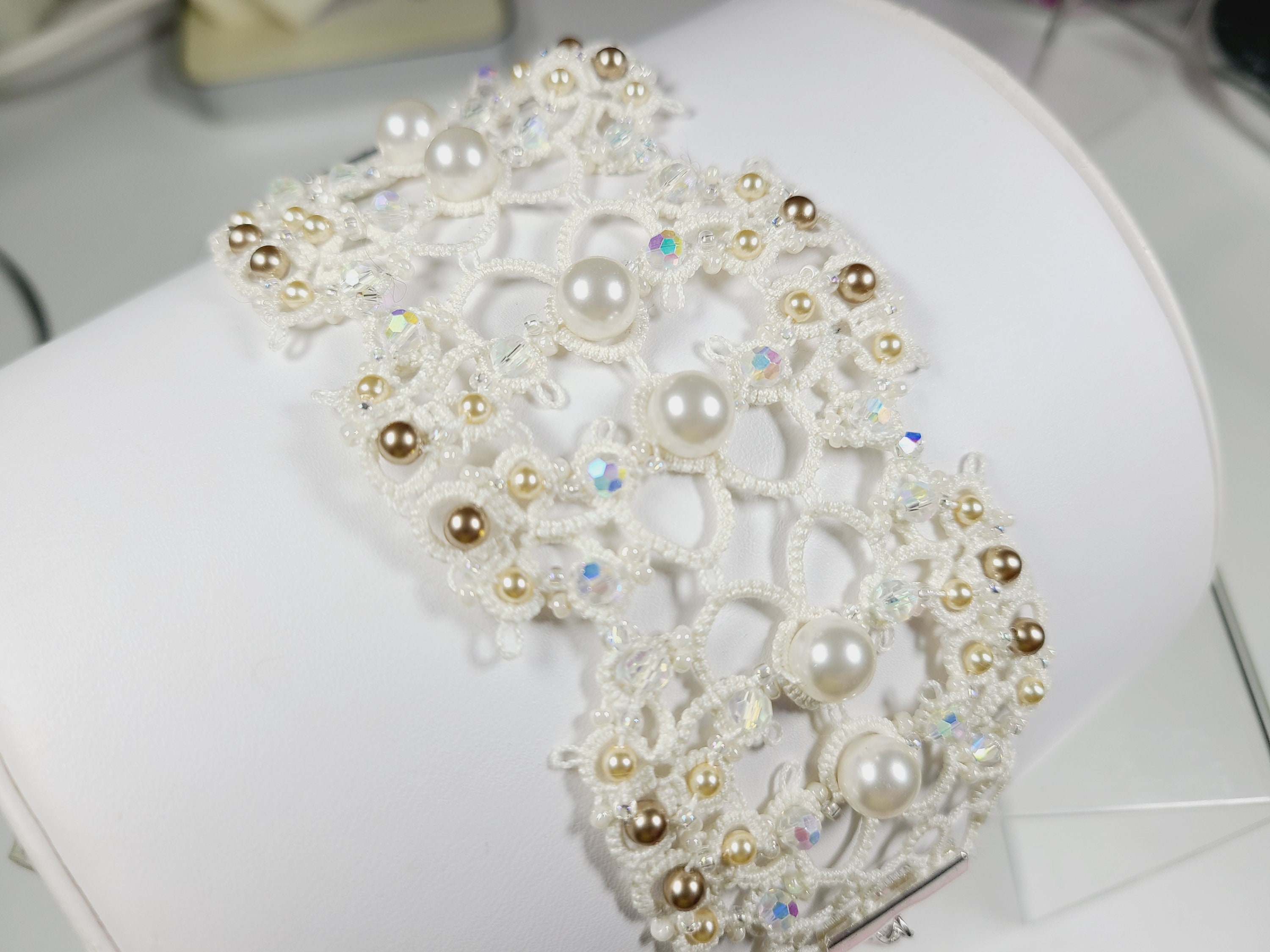 Shuttle Tatting Lace in Cream Princess Cuff-jj Chic Couture Original ...