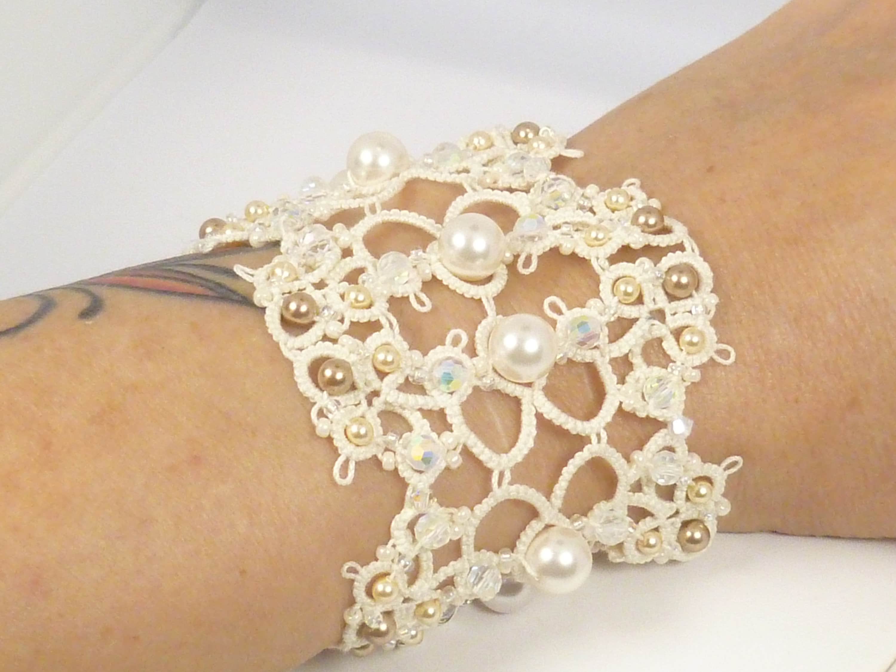 Shuttle Tatting Lace in Cream Princess Cuff-jj Chic Couture Original ...