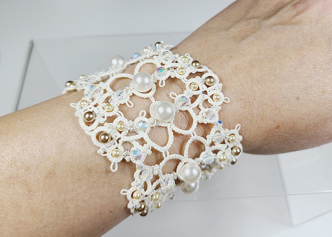 Shuttle Tatting Lace in Cream Princess Cuff-jj Chic Couture Original ...