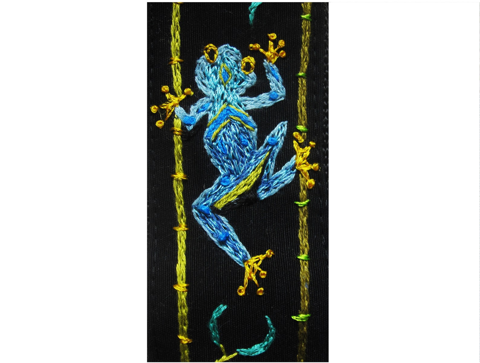 Amazon Rain Forest Tree Frogs Guitar Strap Hand Embroidered | Etsy