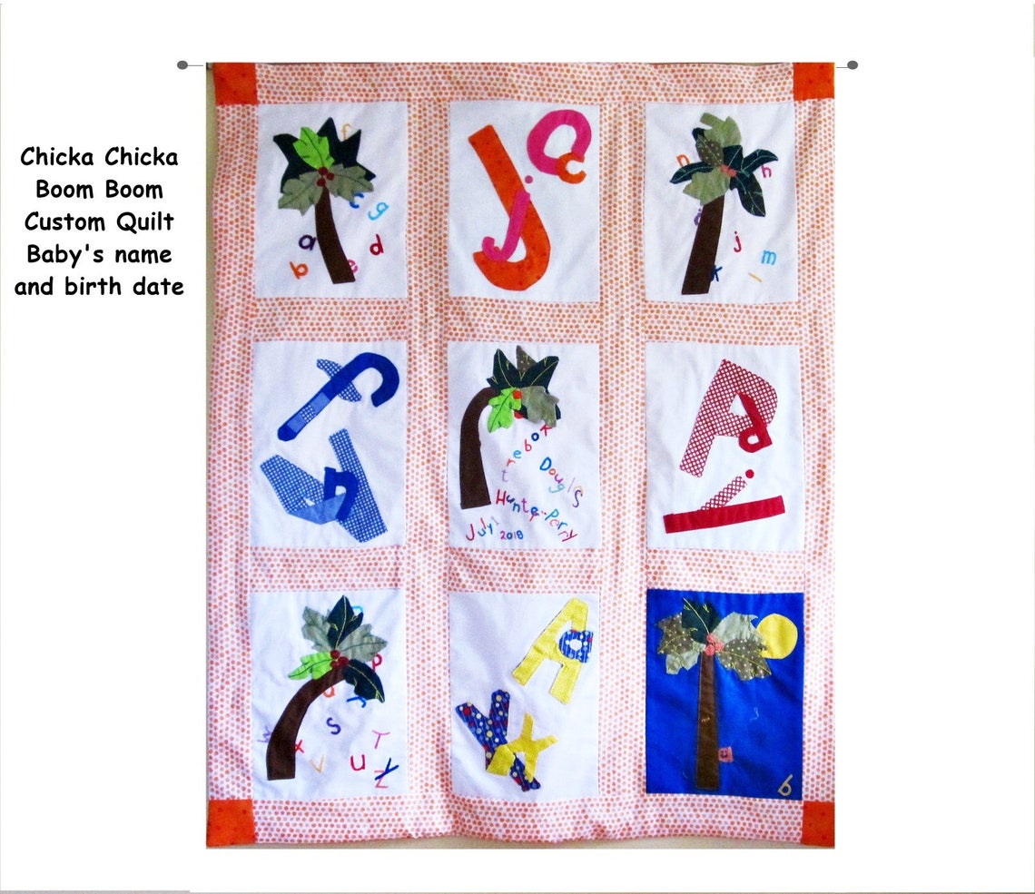 Chicka Chicka Boom Boom Baby Quilt Wall Hanging Custom | Etsy