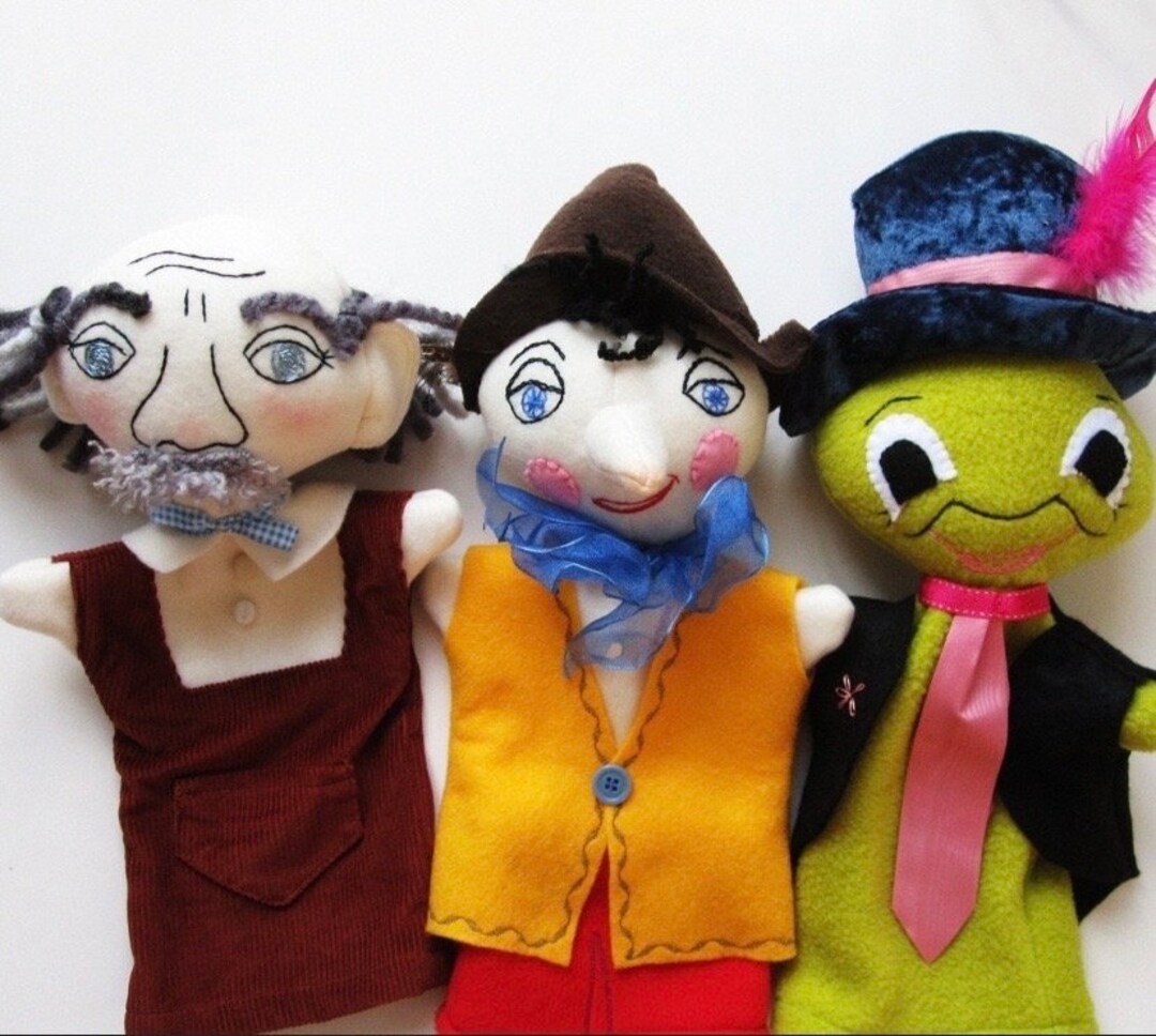 Pinocchio Trio Original Set of Three Custom Made Hand Puppets of ...