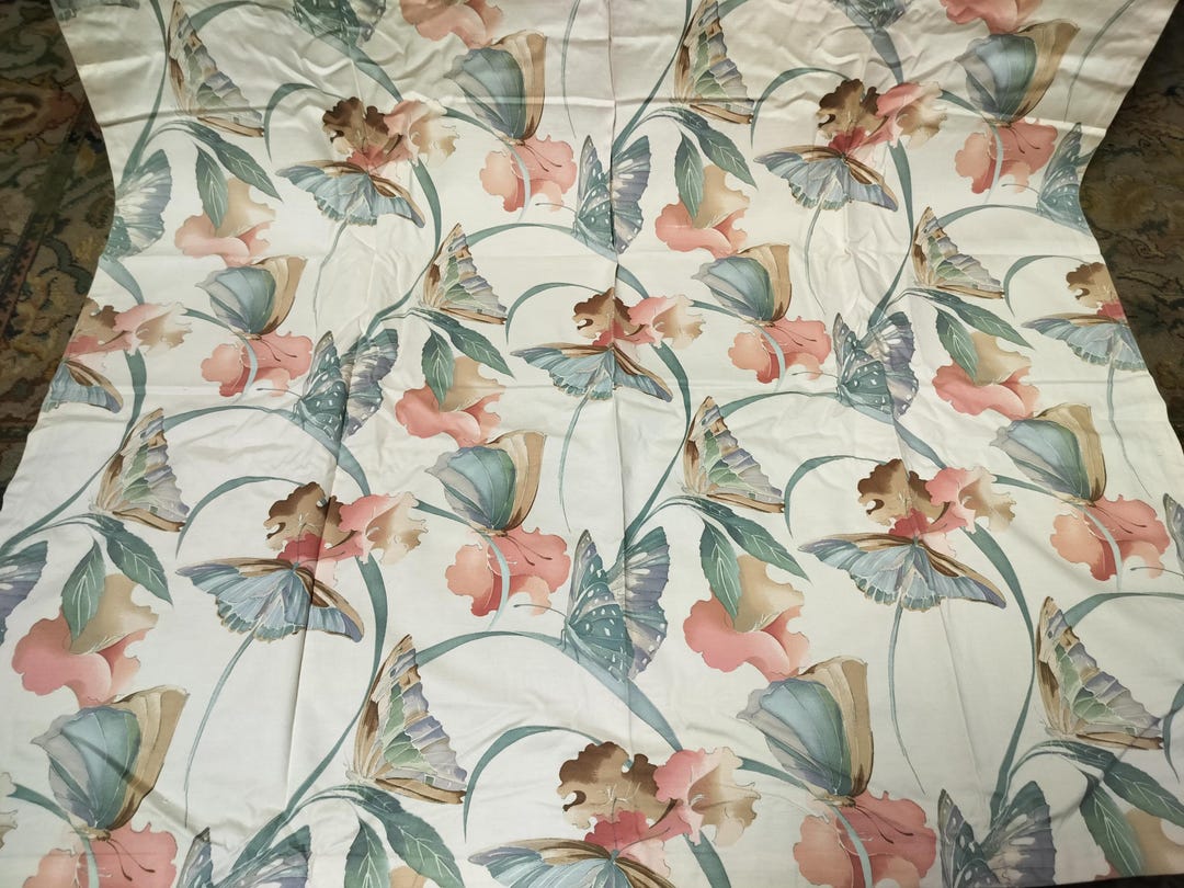 Vintage Crowson Fabric Curtain Panel 1980s Cotton 270cms X 130cms - Etsy UK