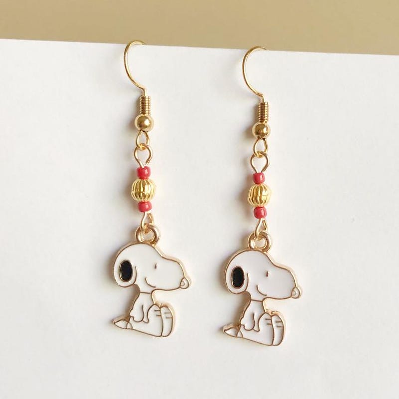 Peanut Snoopy Earrings - Etsy