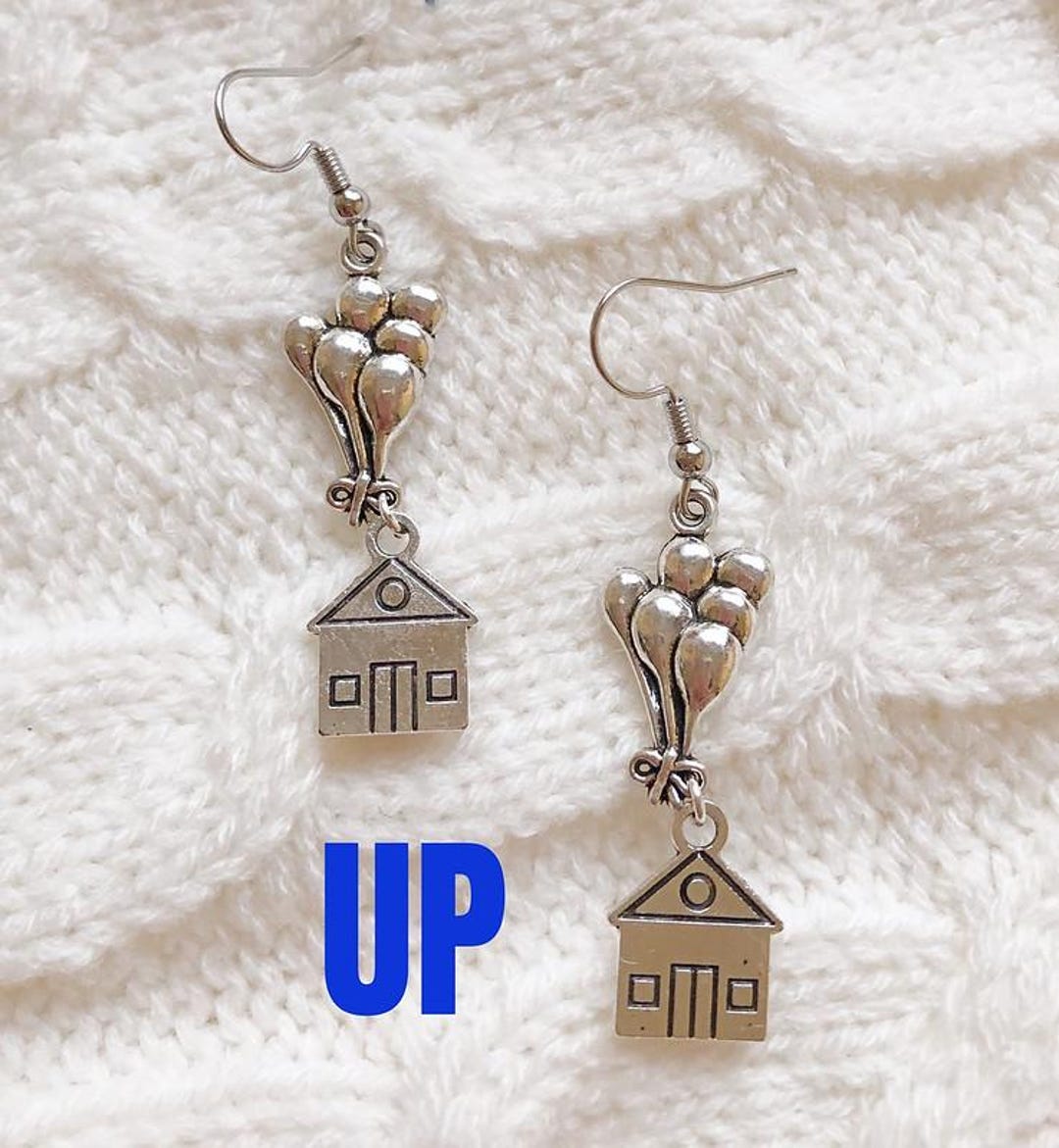 Up Movie Earrings, Carl's House Inspired Earrings, Plated Tone Flying ...