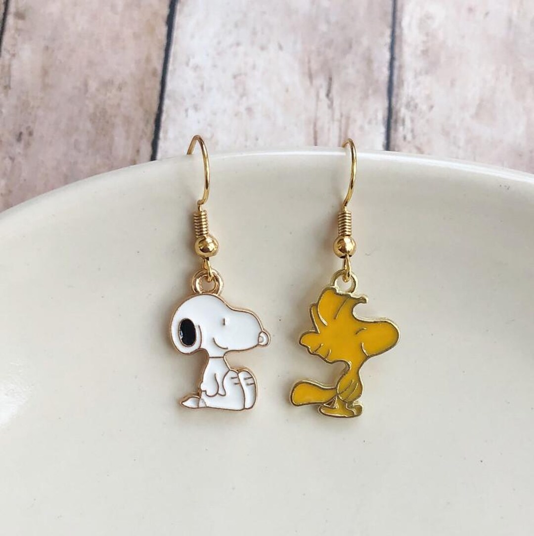 SNOOPY & Woodstock Earrings, Peanut Collector Jewelry, Snoopy's Best ...