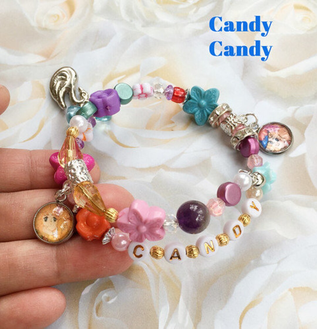 Candy Candy Memory Wire Bracelet Bracelet Charms Beautiful Anime ...