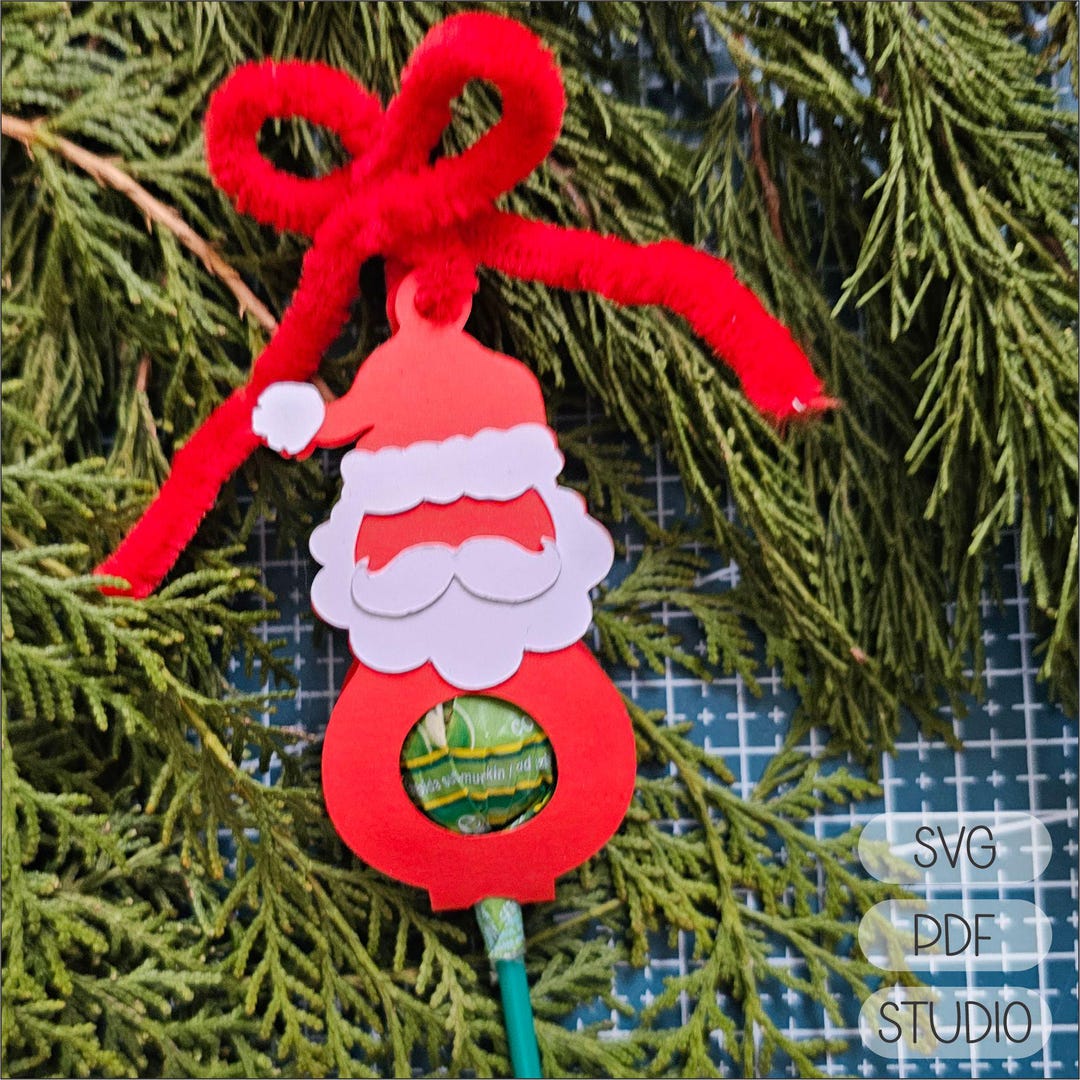 Santa Claus Lollipop Holder Svg, DIY, Favor Kids, Chocolate Holder Svg ...