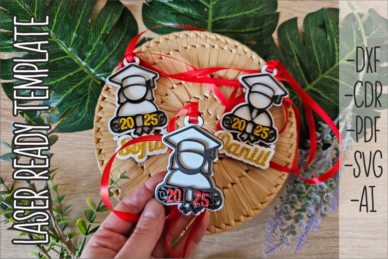 Graduation Medal SVG Laser Cut File for Glowforge | Graduate Boy Girl ...