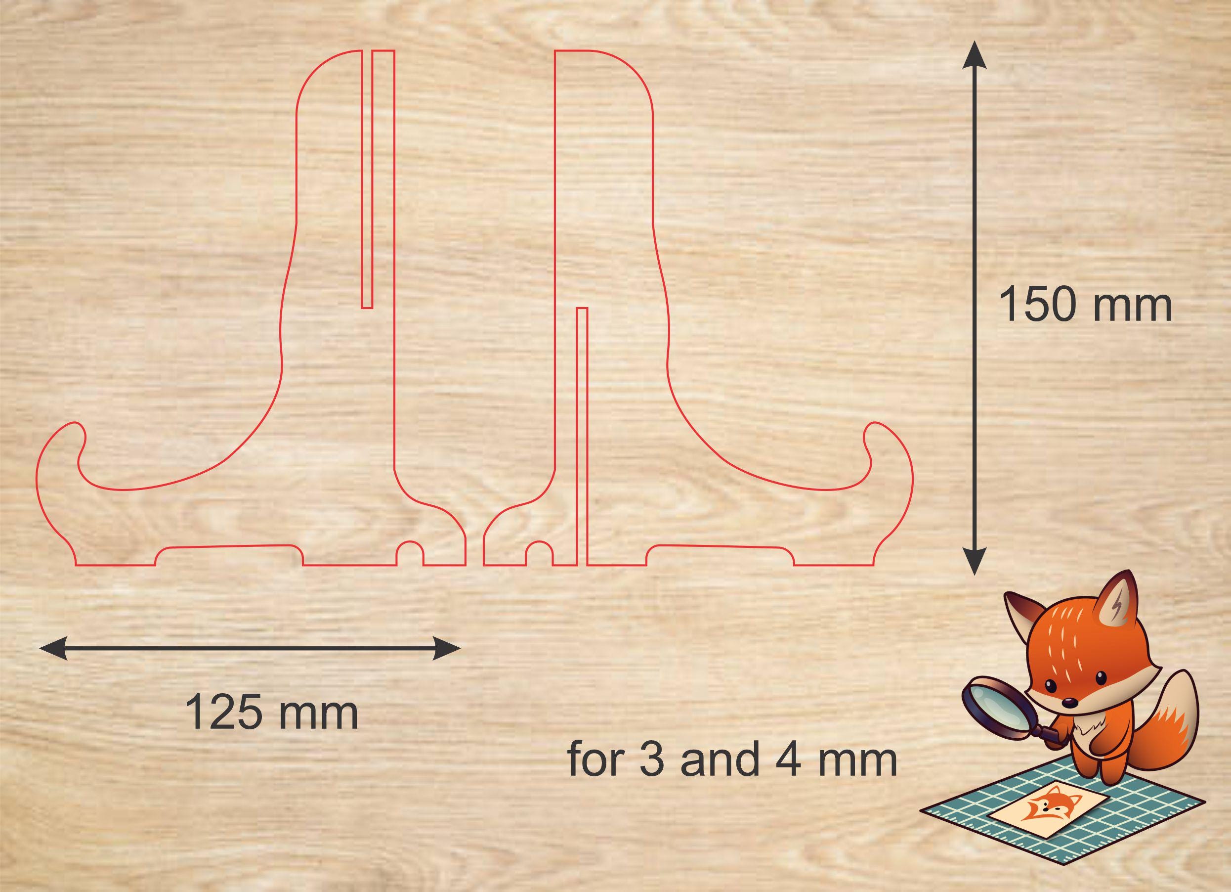 Laser Cut Easel Stand, Plate Stand, Glowforge Laser Cut File, Easel ...