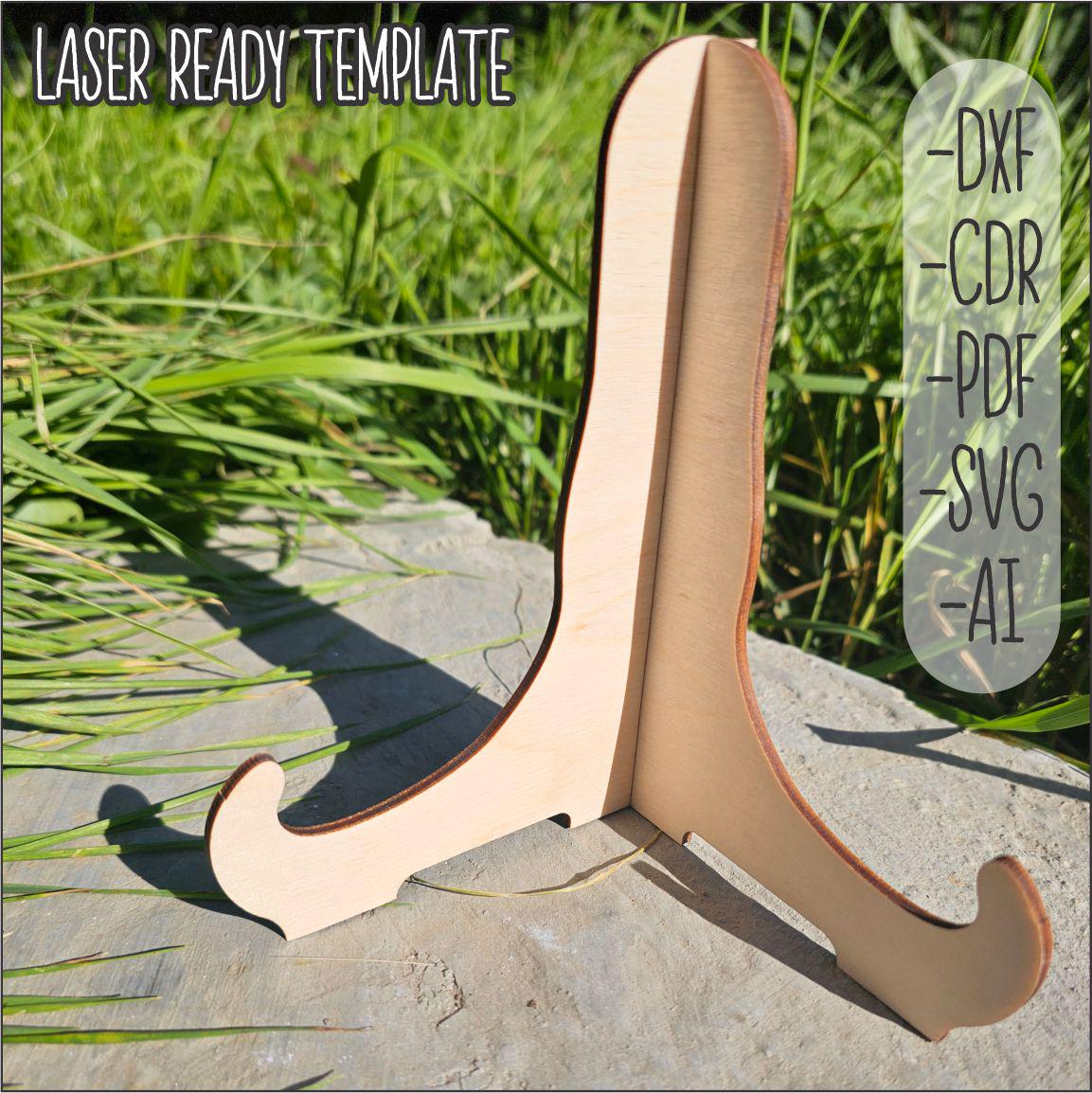 Laser Cut Easel Stand, Plate Stand, Glowforge Laser Cut File, Easel ...