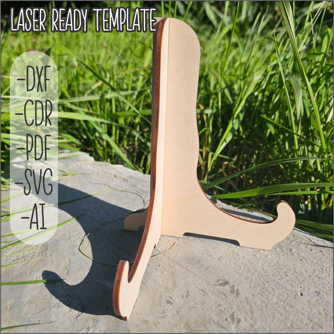 Laser Cut Easel Stand, Plate Stand, Glowforge Laser Cut File, Easel ...