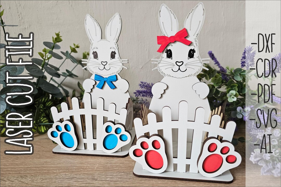 Easter Bunny Basket Svg, Glowforge Svg File Easter Gift Easter's Day ...