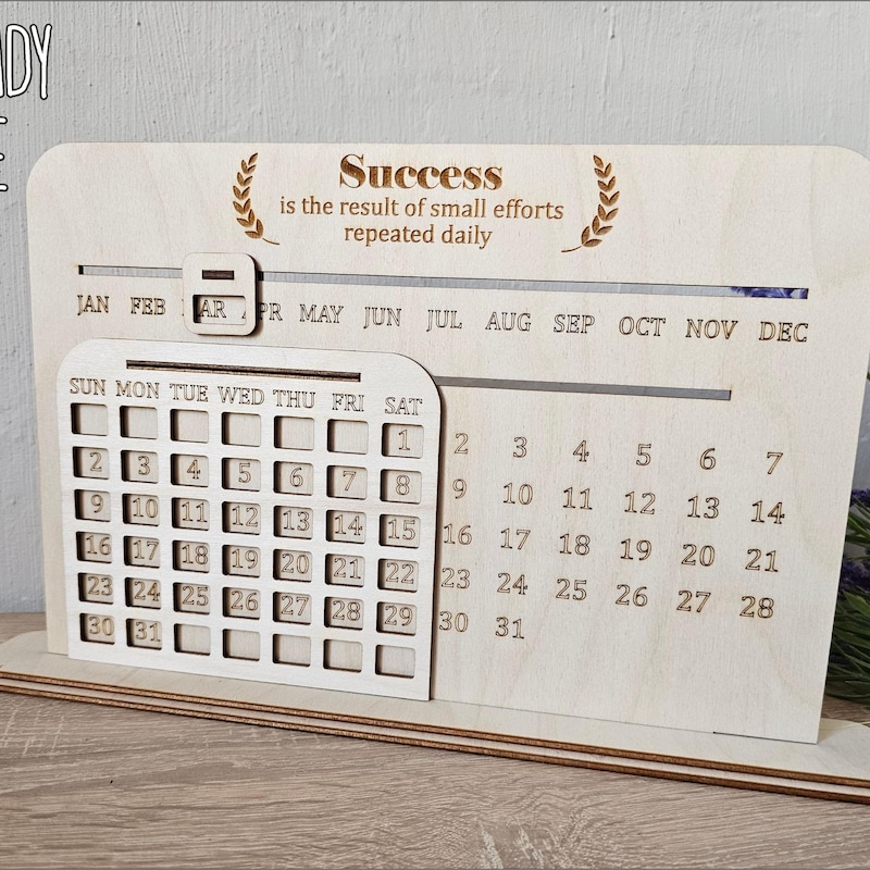 Wooden Calendar - Etsy