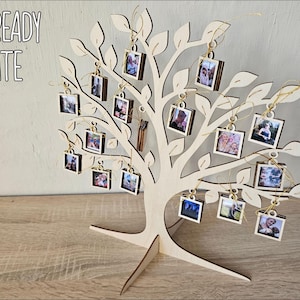 Family Tree Laser Cut File, 17 Photo Frames, Wooden Wall Decor ...