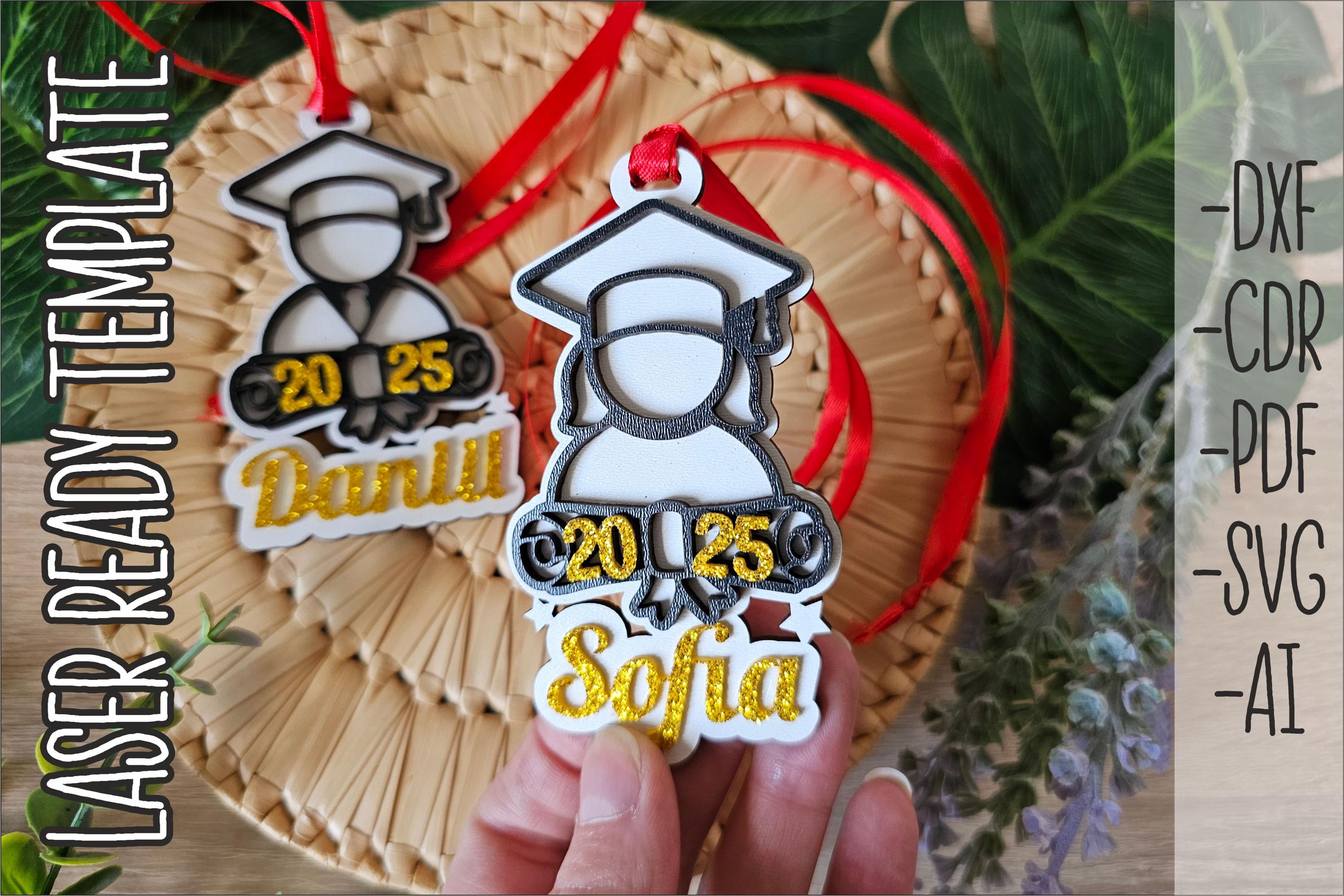Graduation Medal SVG Laser Cut File for Glowforge | Graduate Boy Girl ...