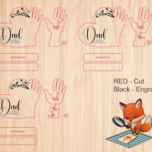 Personalized Fathers Gift Hand Sign SVG, Family Hands Sign Svg, Gift ...