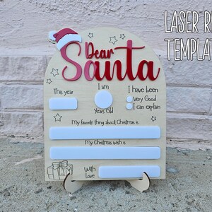 Dear Santa Board Laser Cut File, Christmas Photo Prop, Glowforge ...