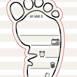 Footprint Birth Sign Svg, Laser Cutting, Birth Details Digital Cut File ...