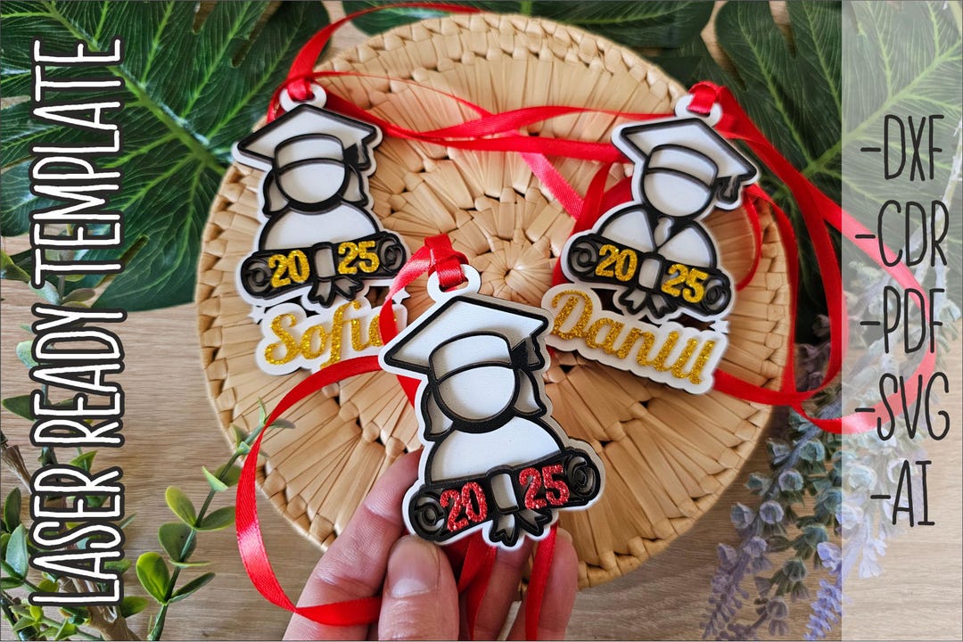 Graduation Medal SVG Laser Cut File for Glowforge | Graduate Boy Girl ...