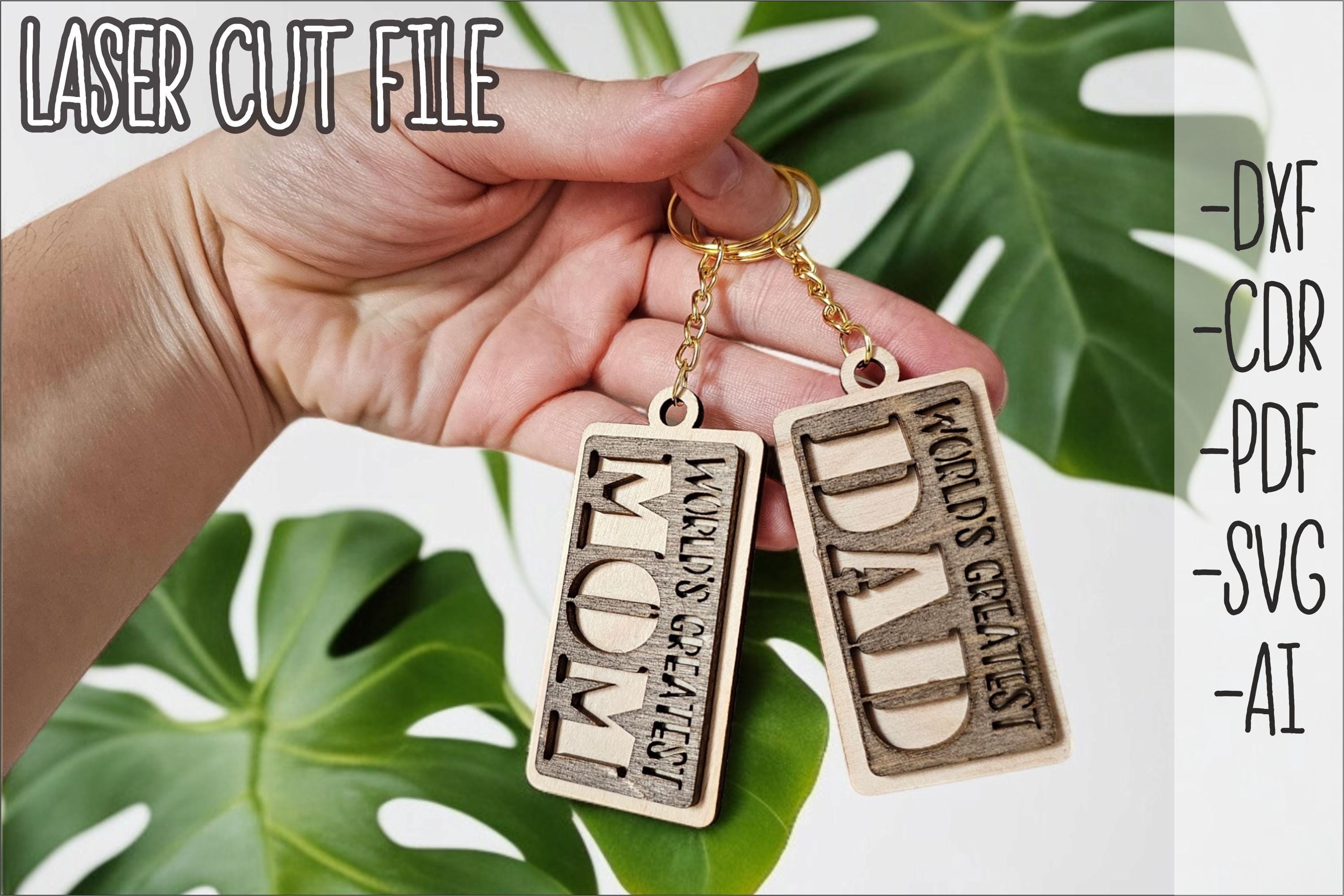 World’s Greatest Dad & Mom Keychain SVG, Laser Cut Keyring, Best Mom ...