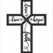 Wall Cross - Love Live Hope Faith Spiritual Jesus Art. Wooden Cross ...