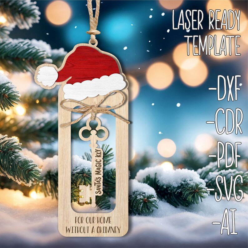 Santa's Magic Key Svg, Laser Cut File, Glowforge, Cricut, Silhouette ...