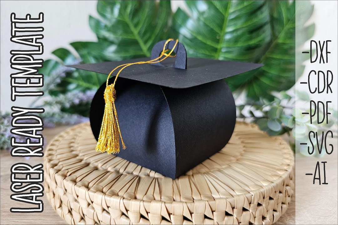 Graduation Cap Candy Box SVG Cricut Silhouette File | Paper Treat Box ...