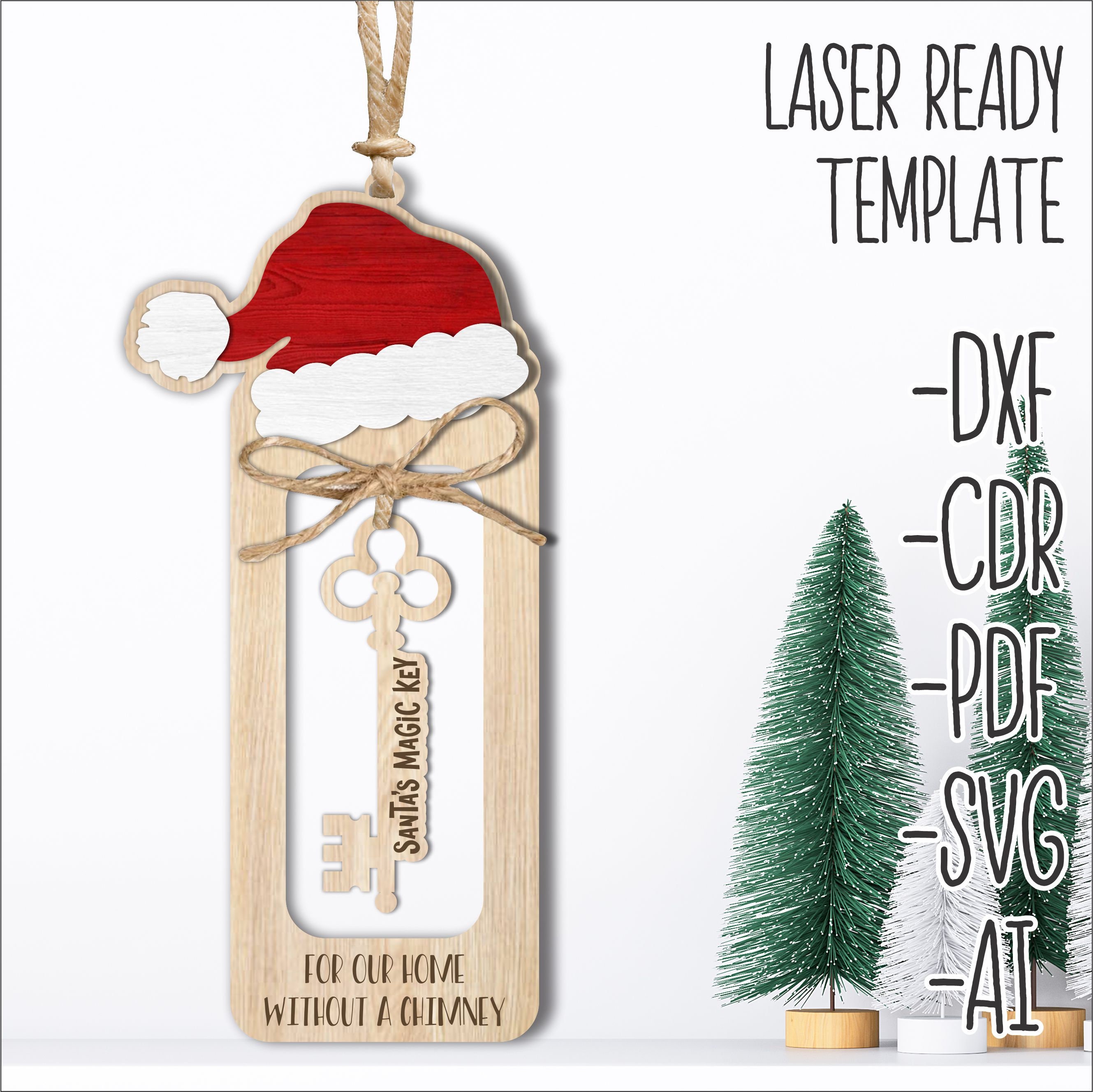 Santa's Magic Key Svg, Laser Cut File, Glowforge, Cricut, Silhouette ...