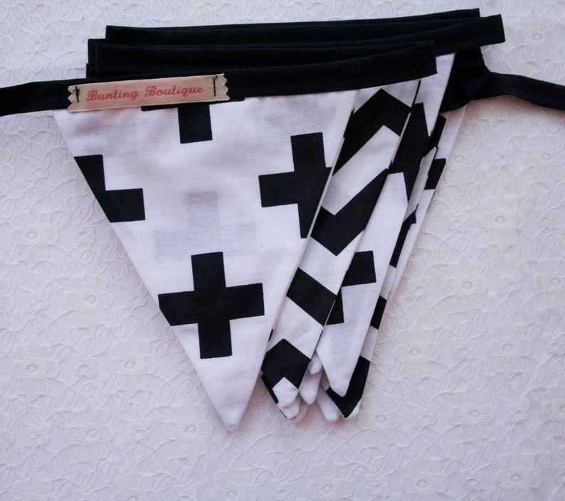 Children's Black and White Chevron Bunting. Kids | Etsy