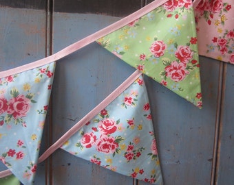 Bunting Pastel pink Yellow and Aqua Digital (Instant Download) - Etsy