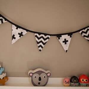 Children's Black and White Chevron Bunting 4m Long - Etsy