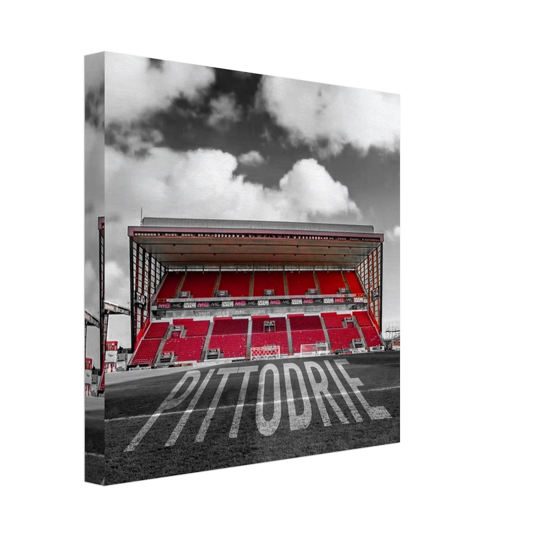 Pittodrie Stadium Saturated X Black & White Canvas - Etsy