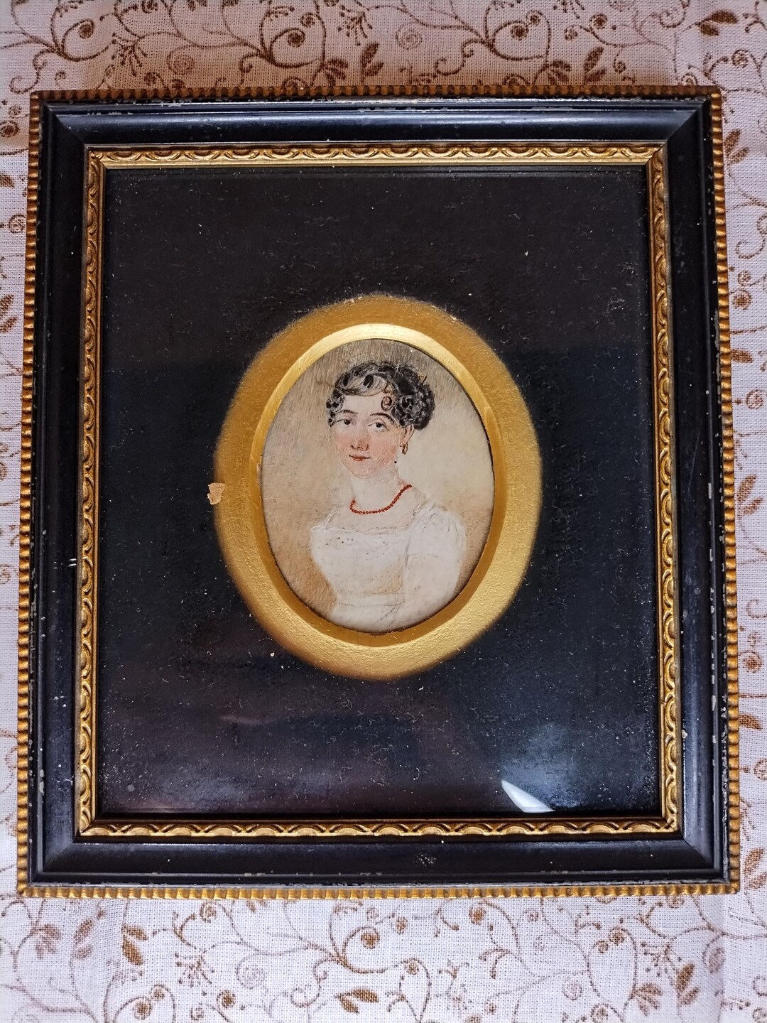 Antique Vintage Miniature Portrait Painting - Dublin, Ireland - Etsy
