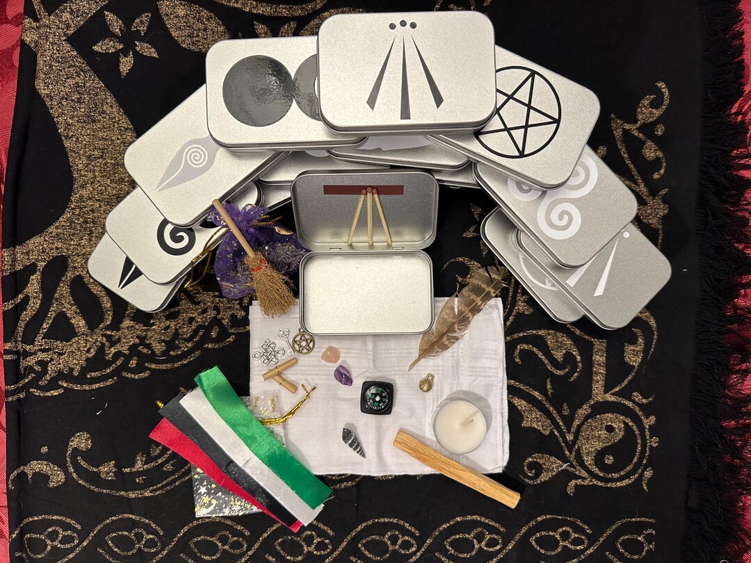 Mobile Altar Tin Ritual Ceremonial Elemental Wicca Witchcraft Pagan ...