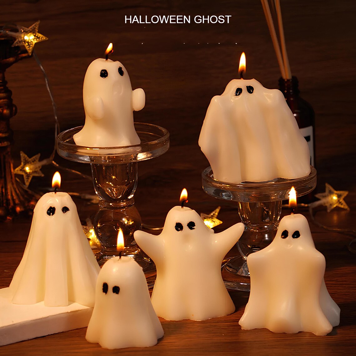 Funny Ghost Candles | Halloween Mini Ghost Candle,spooky Halloween ...