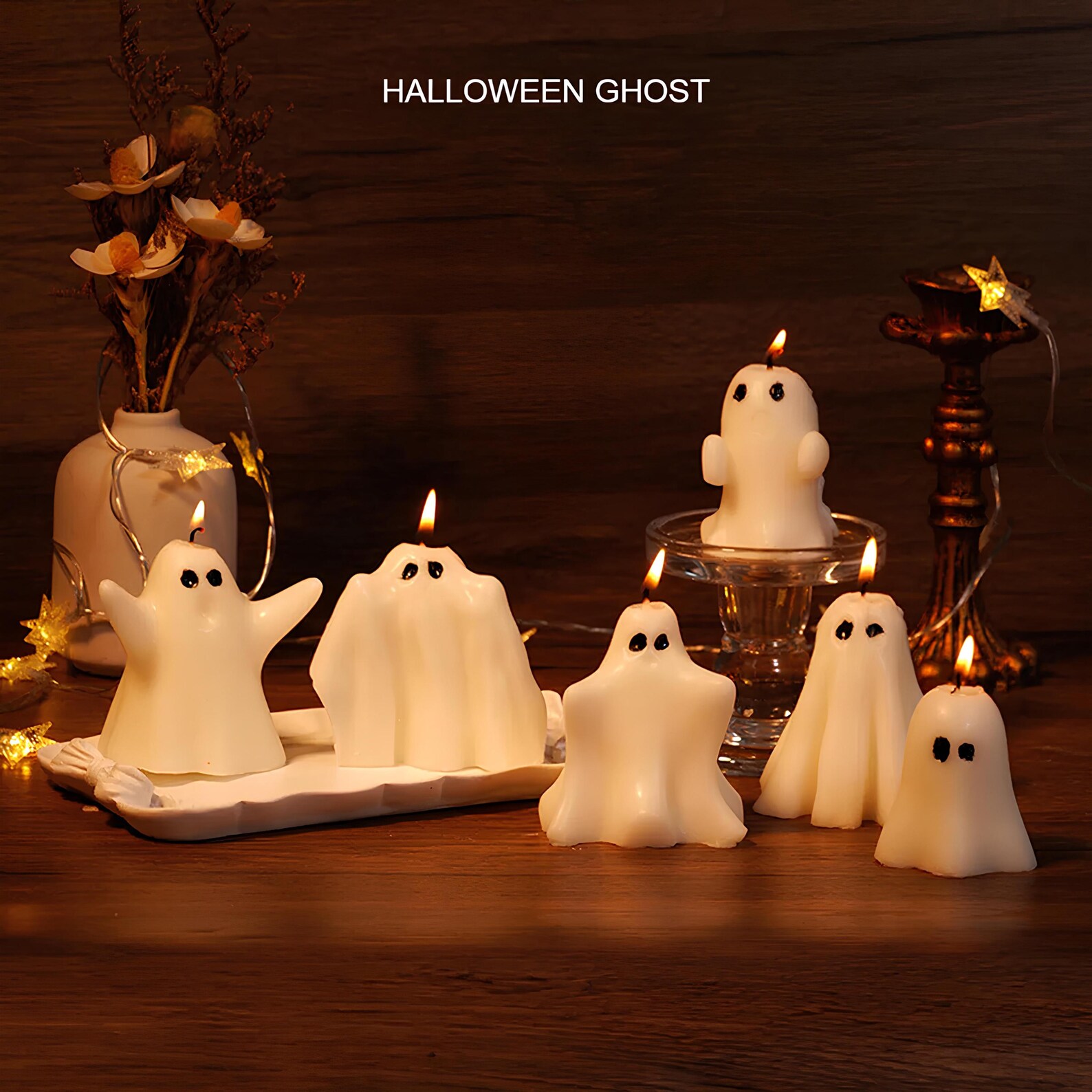 Funny Ghost Candles | Halloween Mini Ghost Candle,spooky Halloween ...