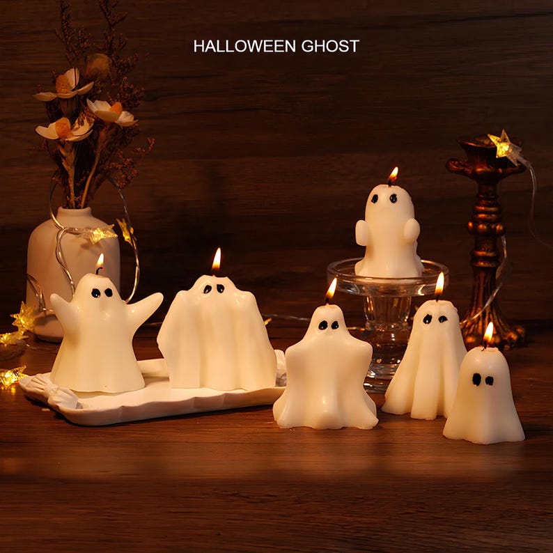 Funny Ghost Candles | Halloween Mini Ghost Candle,spooky Halloween ...