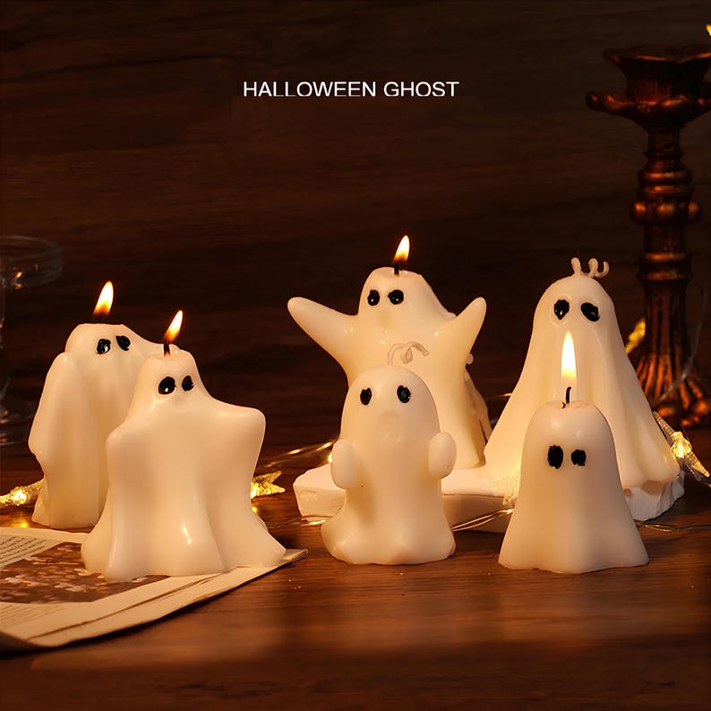 Funny Ghost Candles | Halloween Mini Ghost Candle,spooky Halloween ...