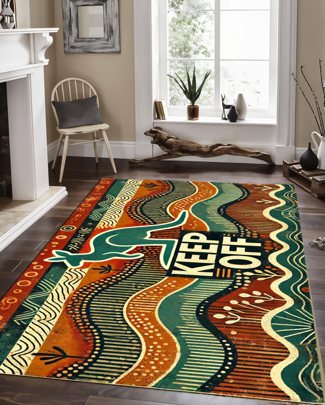 Austalia Themed Rug,australian Symbol Rug,geometric Rug,australian ...