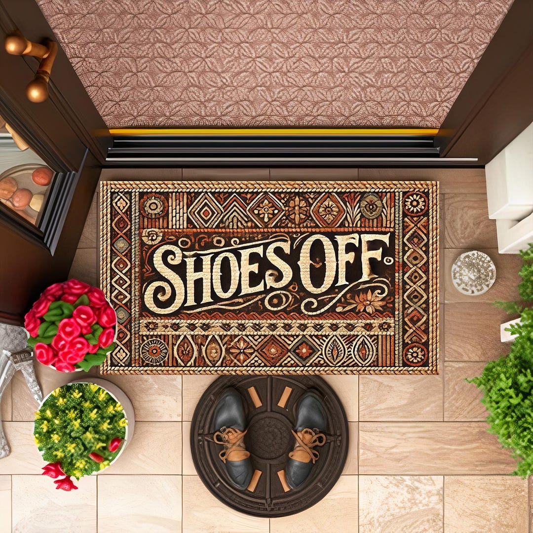 Custom Geometric Door Mat: Personalized Welcome Mat - Etsy