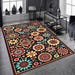 Boho Floral Area Rug: Colorful Mandala, Bohemian Decor - Etsy