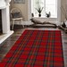 Red Checkered Rug: Geometric Living Room Decor - Etsy