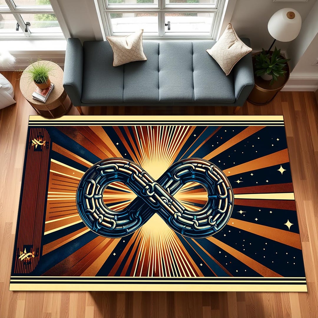 Infinity Sign, Symbolic Design, Printed Rug, Birthday Gift, Original ...