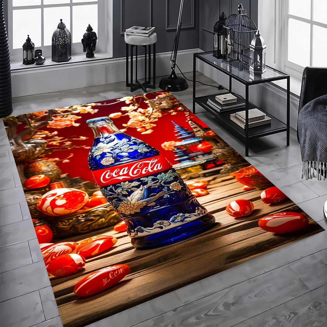 Coca Cola Rug,cola Bottle Rug,coca Cola Decor,nostalgic Rug ,ice Coke ...