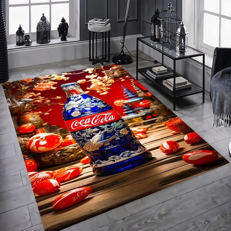 Coca Cola Rug,cola Bottle Rug,coca Cola Decor,nostalgic Rug ,ice Coke ...