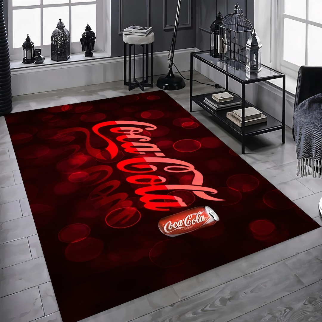 Coca Cola Text,cola Written Rug,coke Rug,coca Cola Decor,drink Pattern ...