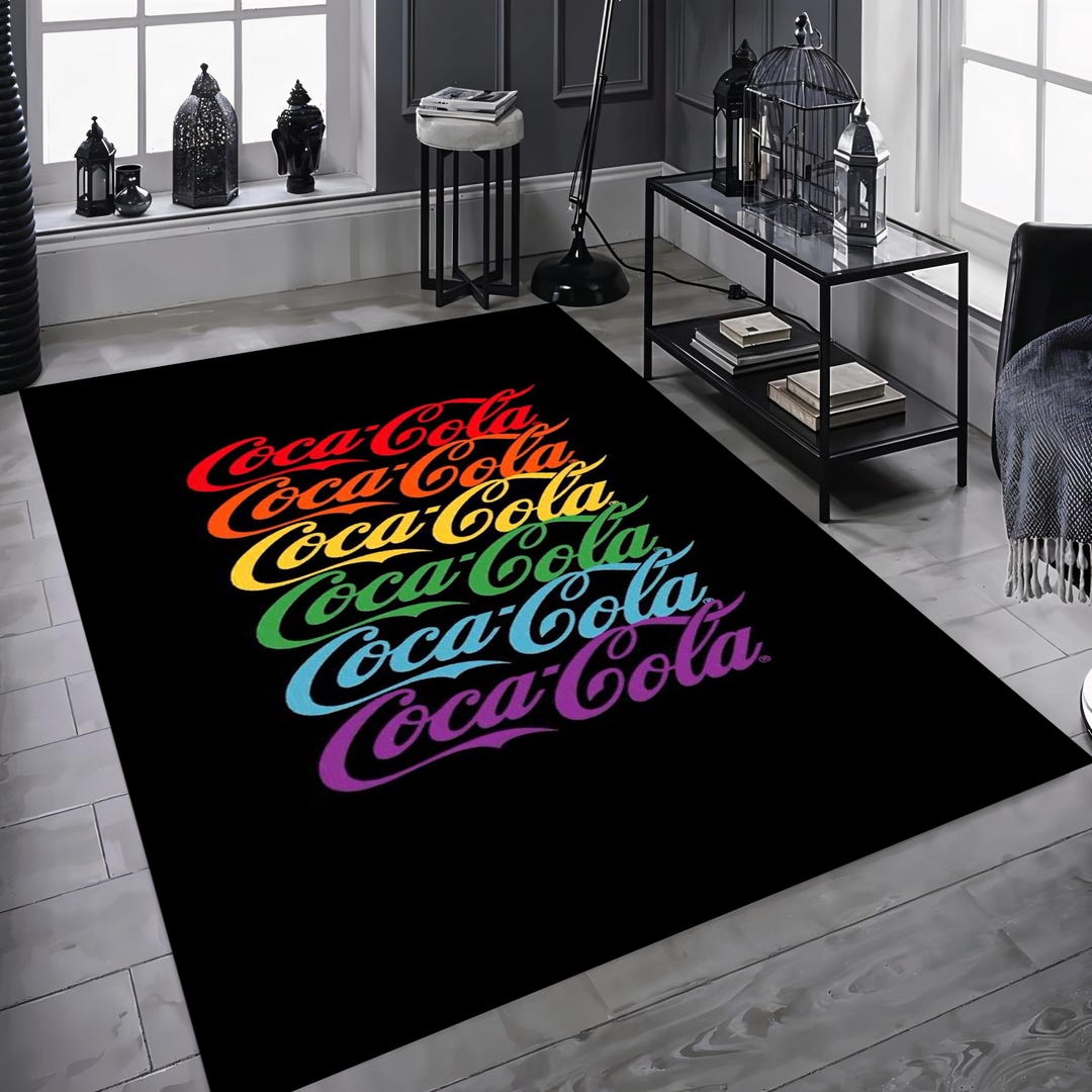 Coca Cola Rug,coke Rug,coca Cola Decor,drink Pattern Rug,ice Coke,rugs ...