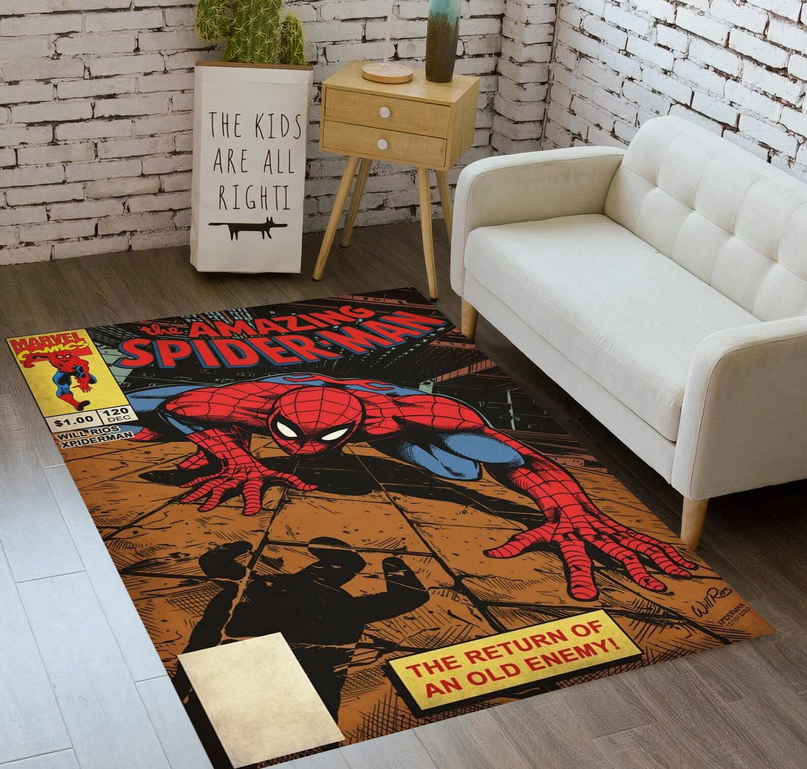 Spiderman Rug,super Hero,cool Cartoon Character,amazing Rug,red Rug ...